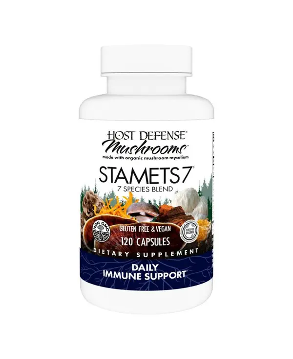 Host Defense Stamets 7 7 Species Blend Mushroom Supplement For Immune Support - No Color