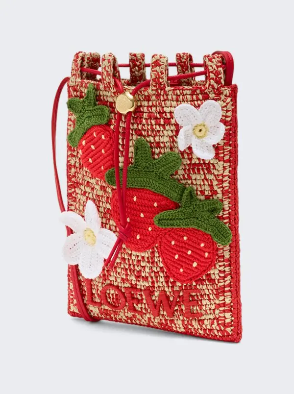 Loewe Strawberry Drawstring Pocket Pouch - Multicolor