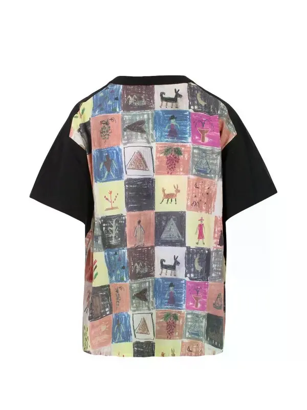 YOSHI KONDO Patchwork Graphic-print T-shirt