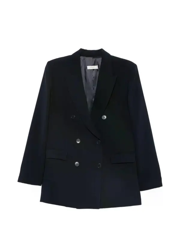 NINA 14.7 Double-breasted Peak-lapel Jacket - Blue