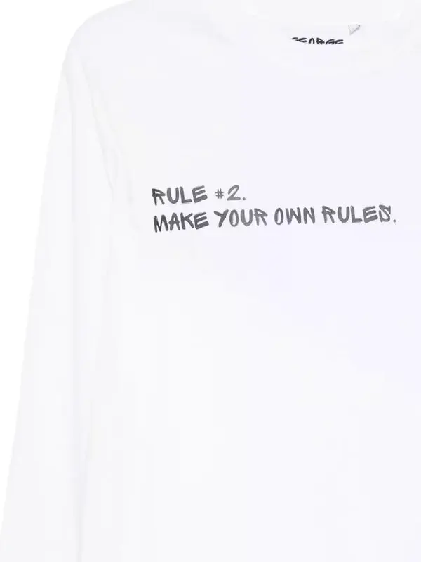 GEORGE. Long Sleeve Slogan Print T-shirt