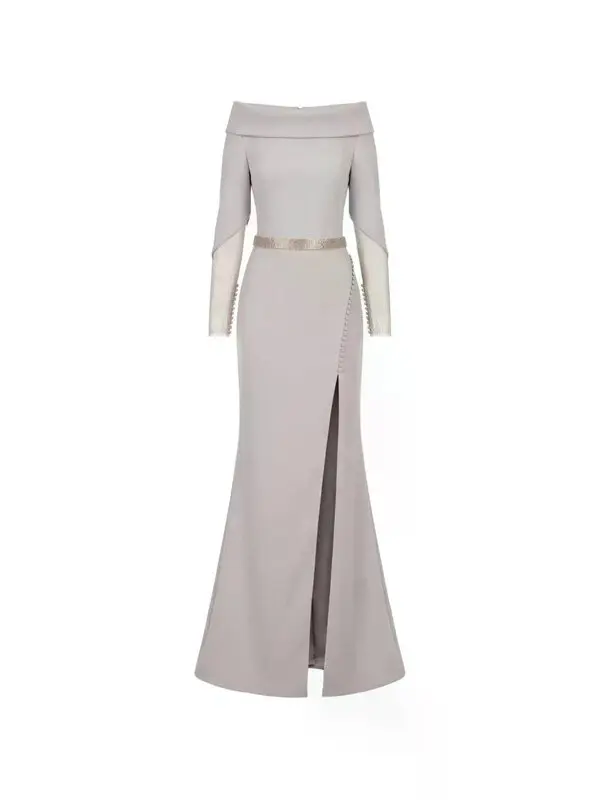 GATTINOLLI BY MARWAN Gattinoli Marwan Off-the-shoulder Mermaid Gown - Grey