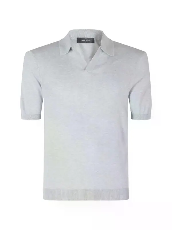 GRAN SASSO Short-sleeved Knitted Polo Shirt