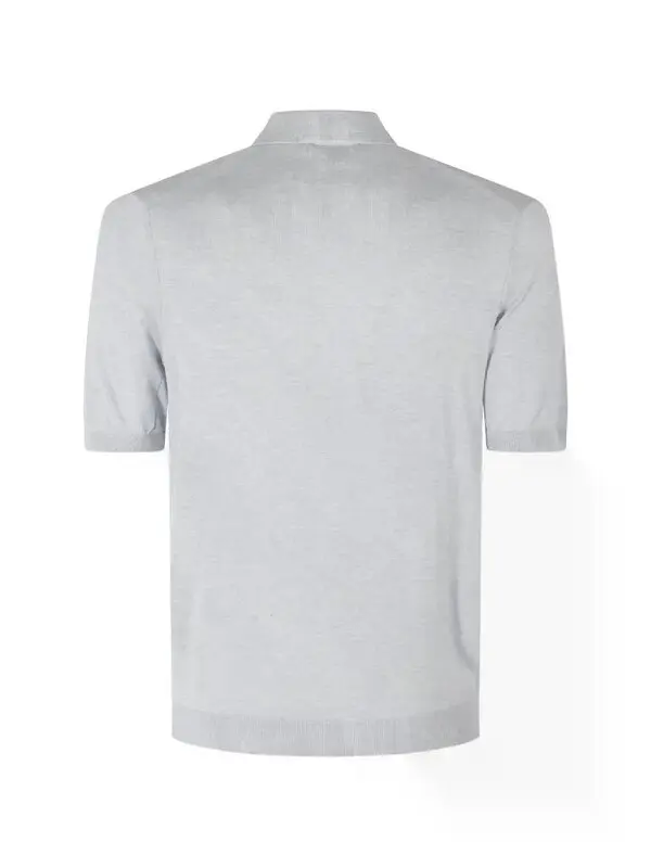 GRAN SASSO Short-sleeved Knitted Polo Shirt