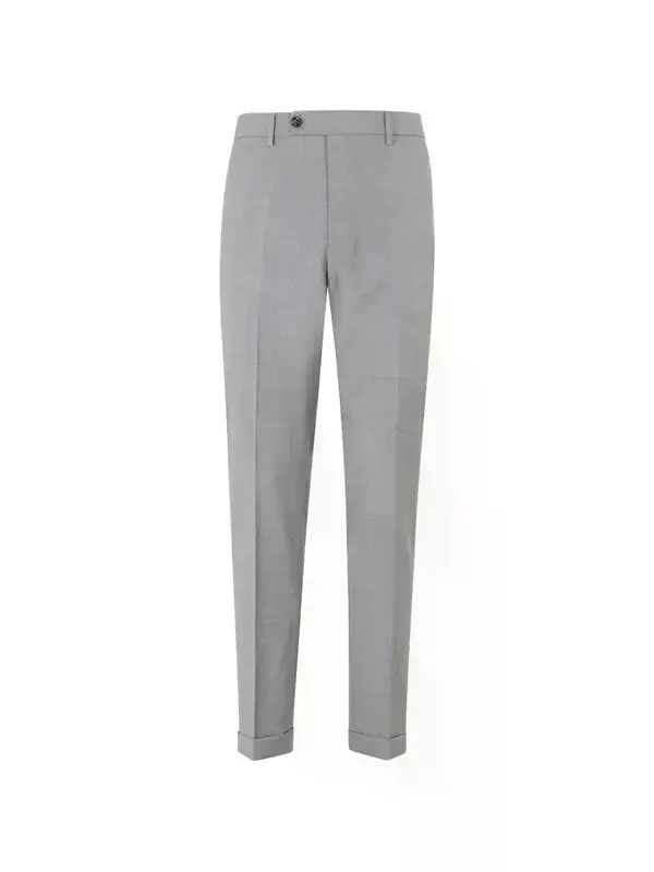 BERWICH Tailored Pressed Crease Trousers With Turned-up Cuffs