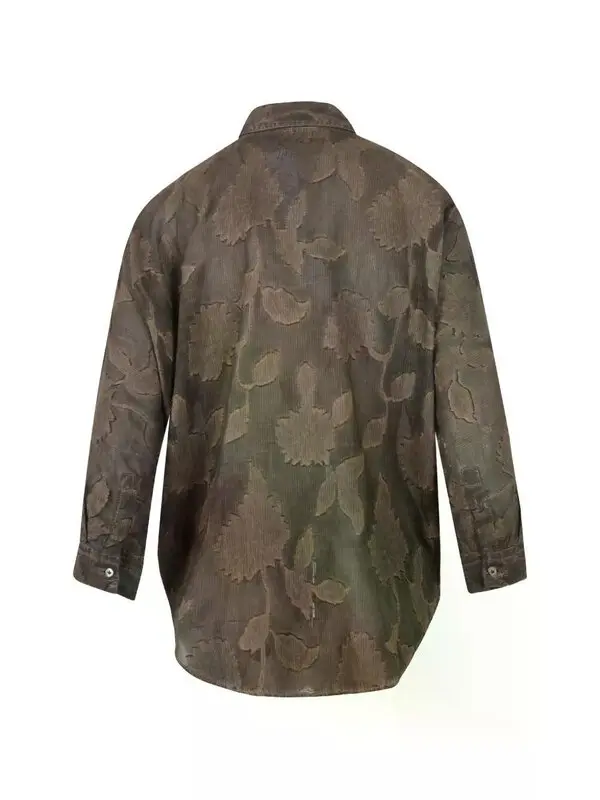 PLOUMANACH Floral Jacquard Long-sleeve Shirt