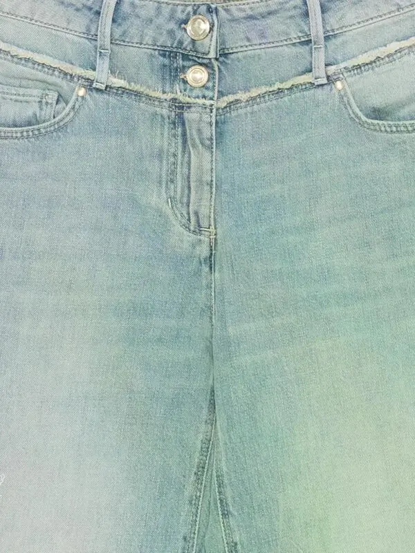LUISA CERANO Panelled Jeans With Frayed Edges