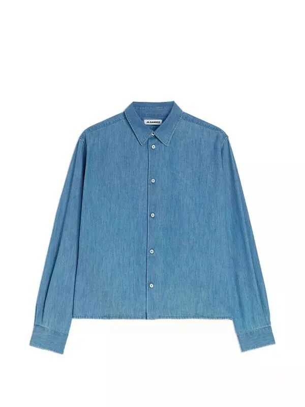 JIL SANDER Cotton Chambray Shirt - Blue