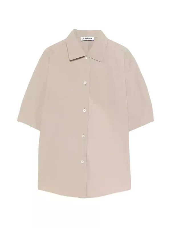 JIL SANDER Khaki Beige Cotton Boxy Fit Shirt - Neutrals