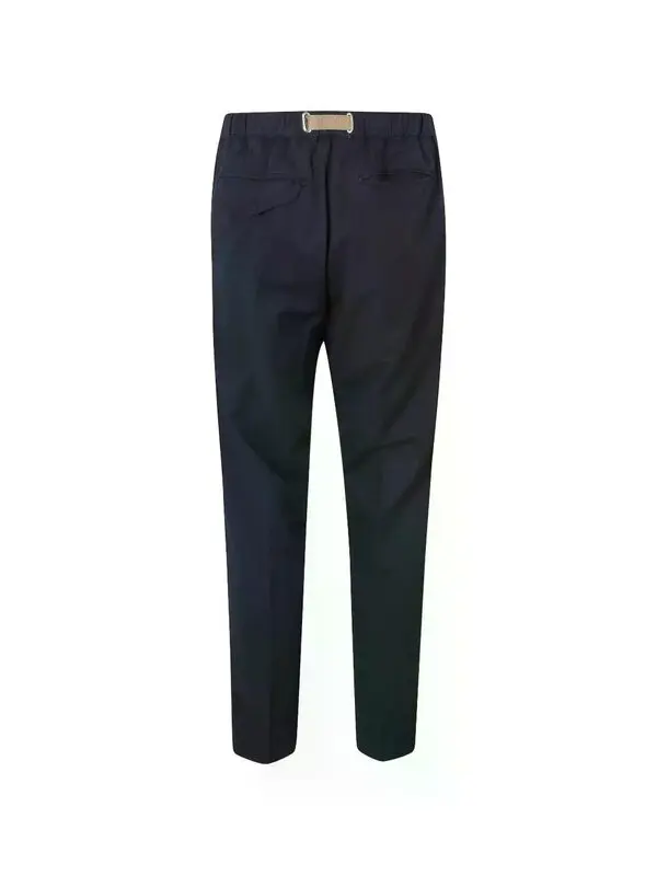 WHITE SAND Belted Elasticated-waistband Trousers