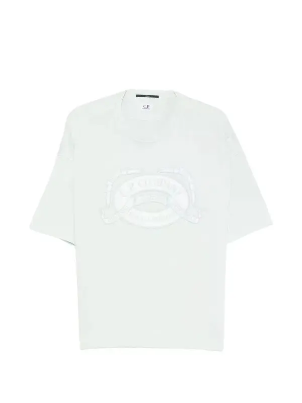 C.P. COMPANY Logo-embroidered T-shirt - Blue