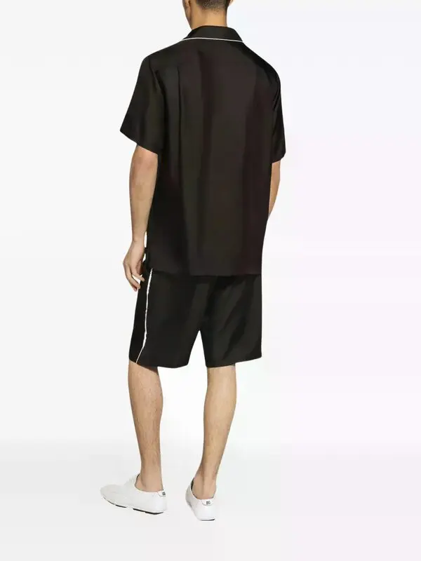 Dolce & Gabbana Embroidered Silk Jogging Shorts