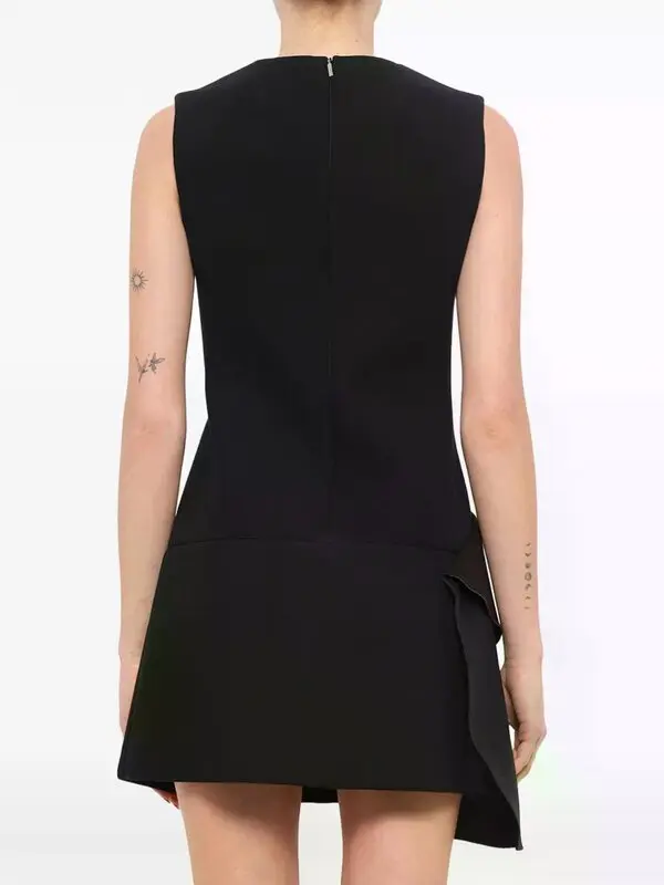 Neil Barrett Sleeveless Peplum Detail A-line Mini Dress