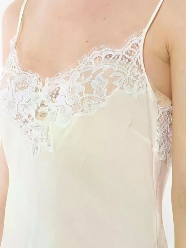 Givenchy Lace Trimmed Silk Slip Dress