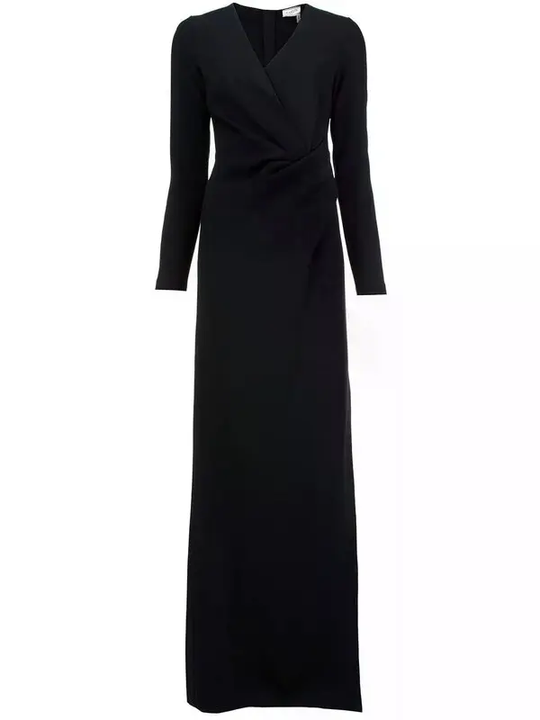 LANVIN Draped Waist Maxi Dress - Black