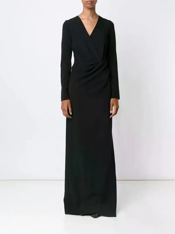 LANVIN Draped Waist Maxi Dress