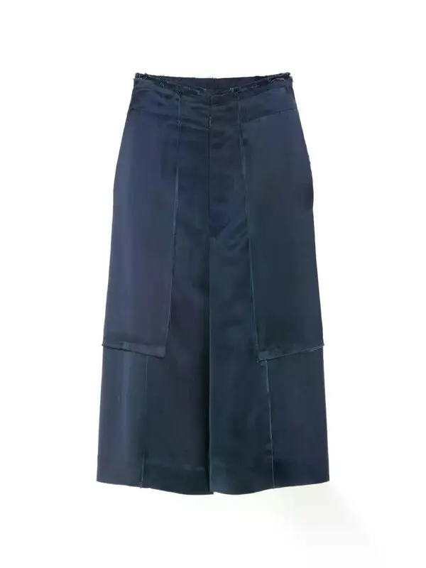 MAISON MARGIELA Paneled Shorts With Frayed Edges - Blue