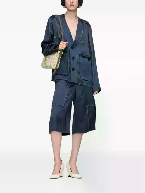 MAISON MARGIELA Paneled Shorts With Frayed Edges
