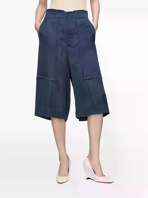 MAISON MARGIELA Paneled Shorts With Frayed Edges
