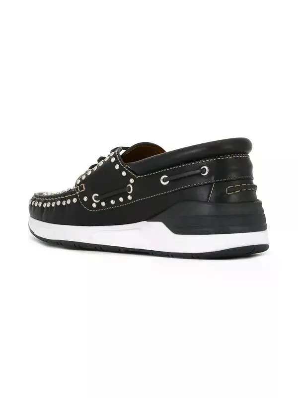 Givenchy Leather Studded Boat Shoes