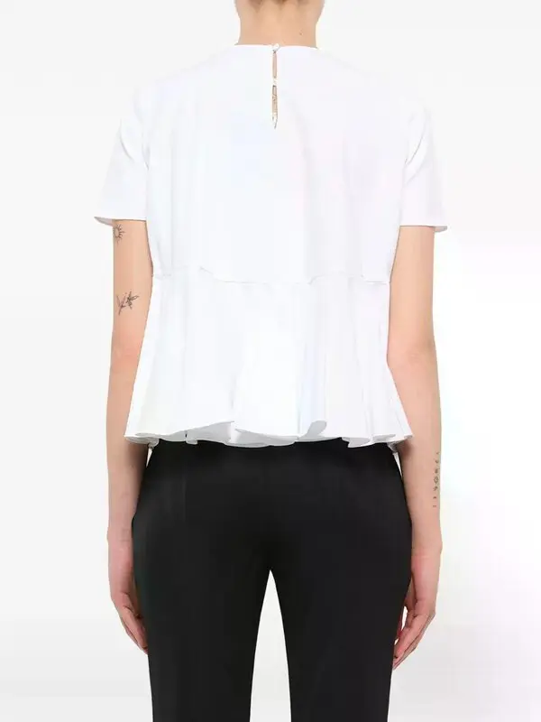 Alexander McQueen Embroidered Floral Cotton Blouse