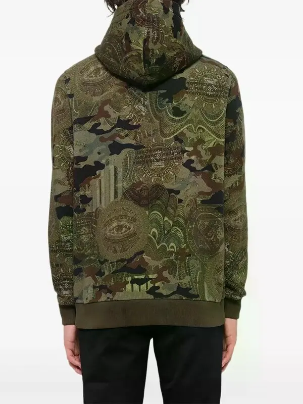 Givenchy Camouflage & Eye Print Hooded Sweatshirt