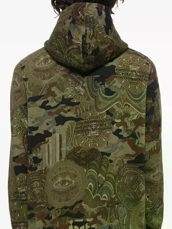 Givenchy Camouflage & Eye Print Hooded Sweatshirt