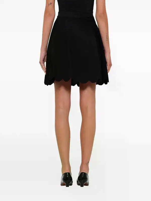 Alexander McQueen Scalloped Hem Mini Skirt