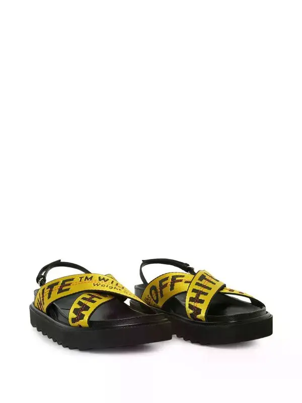 Off-White Industrial Belt Leather Sandals - Black