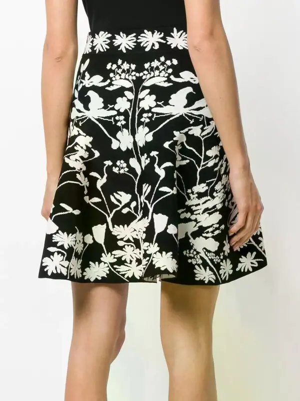 Alexander McQueen A-line Floral Skirt