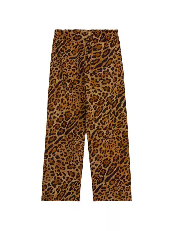 A PAPER KID Animal Print Trousers - Neutrals