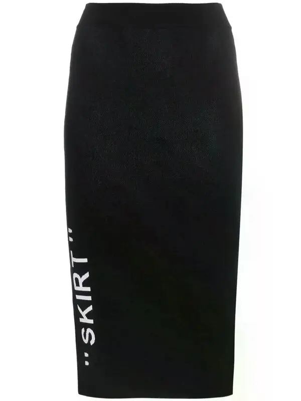 Off-White High-waisted Pencil Skirt - Black