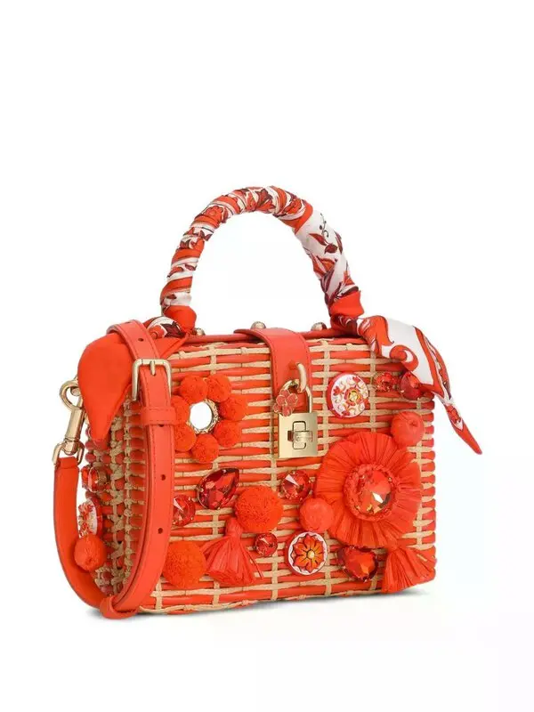 Dolce & Gabbana Dolce Box Handbag In Raffia