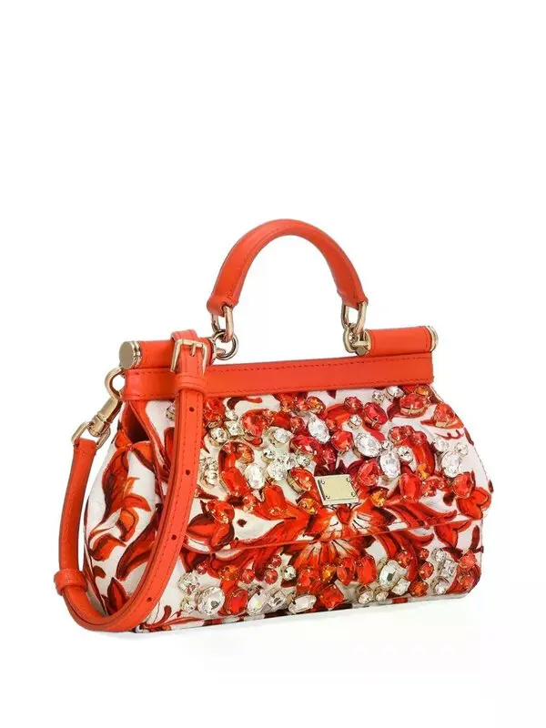 Dolce & Gabbana Mini Sicily Handbag With Bezels