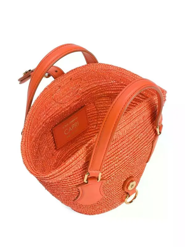Dolce & Gabbana Raffia Cossa Capri Tote Bag