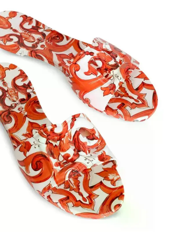 Dolce & Gabbana Majolica-print Rubber Slides