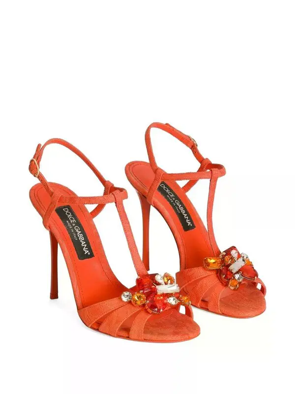 Dolce & Gabbana Brocade Embroidered Sandals