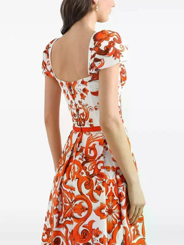 Dolce & Gabbana Majolica-print Poplin Dress