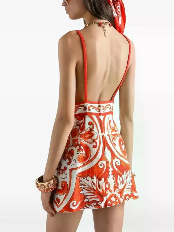Dolce & Gabbana Majolica-print Mat Dress