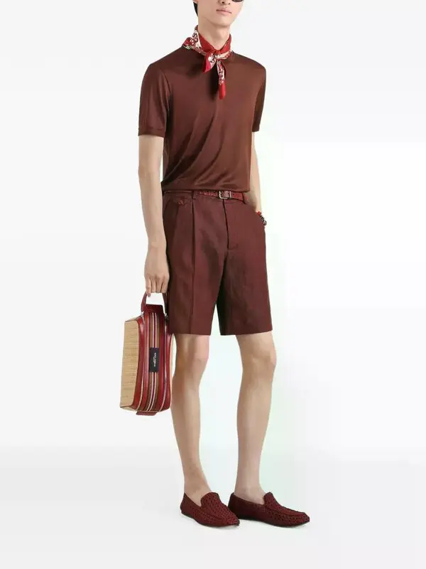 Dolce & Gabbana Crew Neck Silk T-shirt - Red