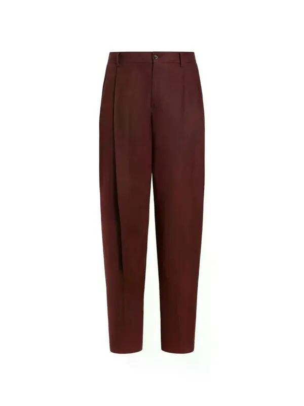 Dolce & Gabbana Linen Canvas Trousers - Red