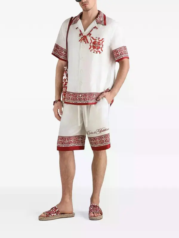 Dolce & Gabbana Majolica-print Jacquard Hawaii Shirt
