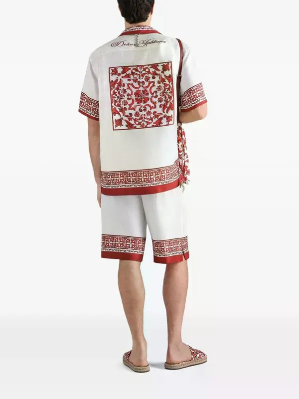 Dolce & Gabbana Majolica-print Jacquard Hawaii Shirt