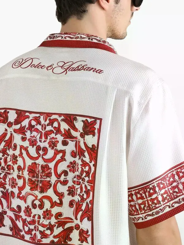 Dolce & Gabbana Majolica-print Jacquard Hawaii Shirt