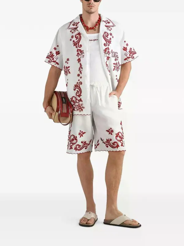 Dolce & Gabbana Cotton Tank Top With Dg Embroidery