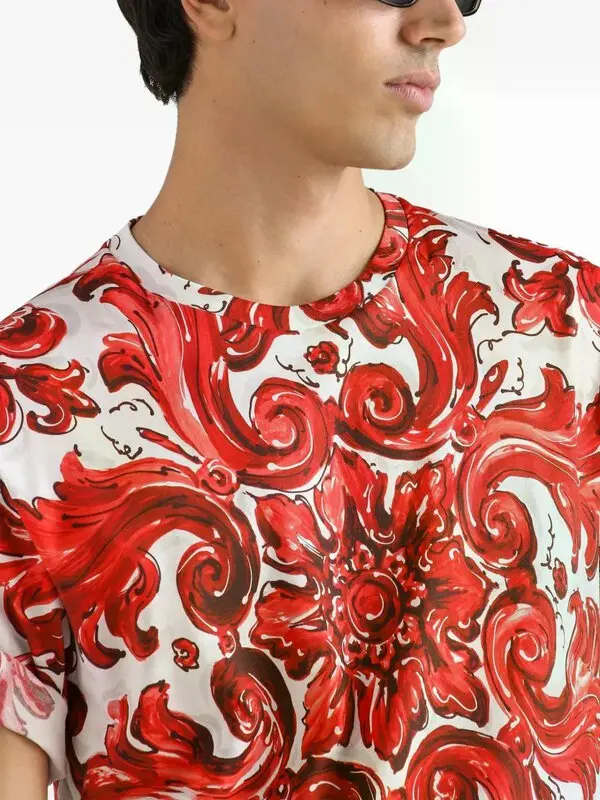 Dolce & Gabbana Majolica-print Cotton T-shirt