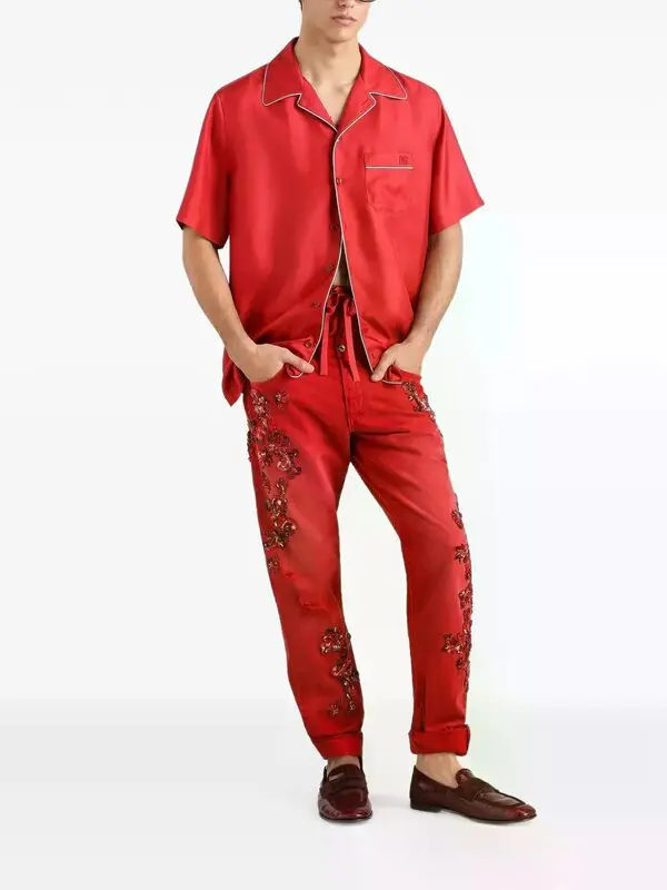 Dolce & Gabbana Silk Twill Bermuda Shorts