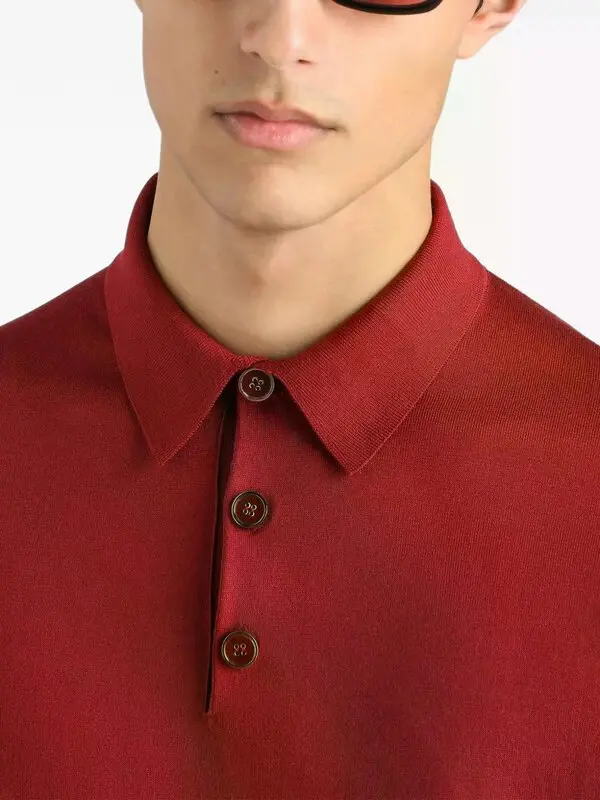 Dolce & Gabbana Polo Shirt In Smooth Silk