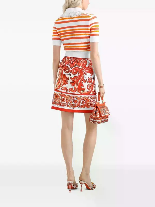 Dolce & Gabbana Majolica-print A-line Miniskirt