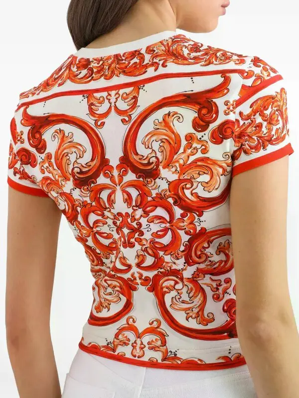 Dolce & Gabbana Majolica Print Jersey T-shirt
